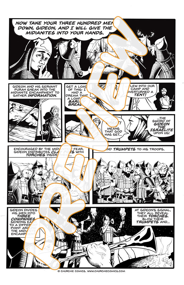 Bible-toons #09 - The Epic of Gideon, Part 2 – Churchie Comics
